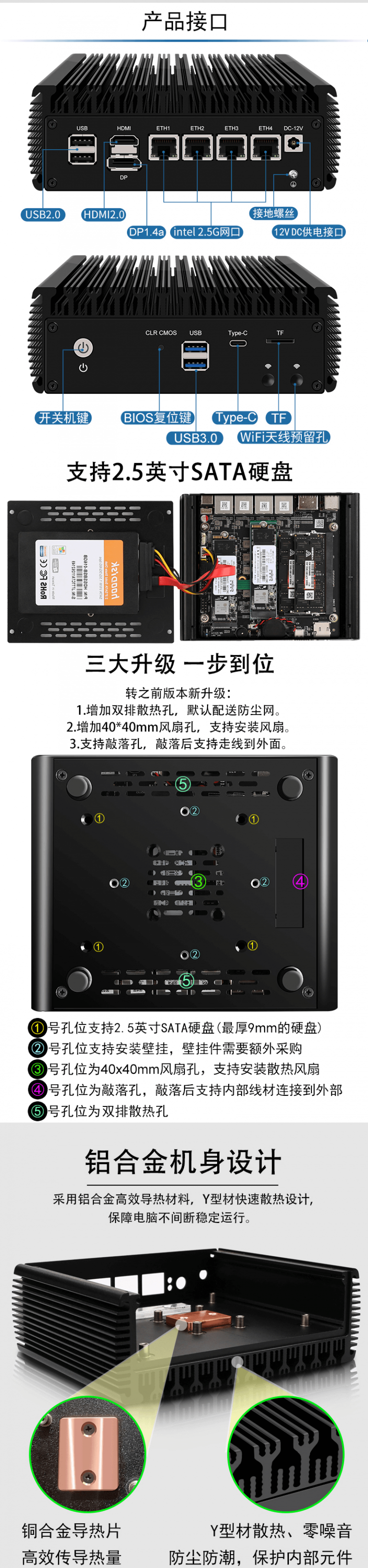 N5105 四网口2.5G I225/I226 网卡 工控机-迈云达